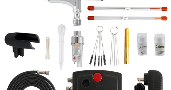 AGILE-TC-100-Mini-Air-Pump-Airbrush-Set-with-Compressor-03mm-Sprayer ...