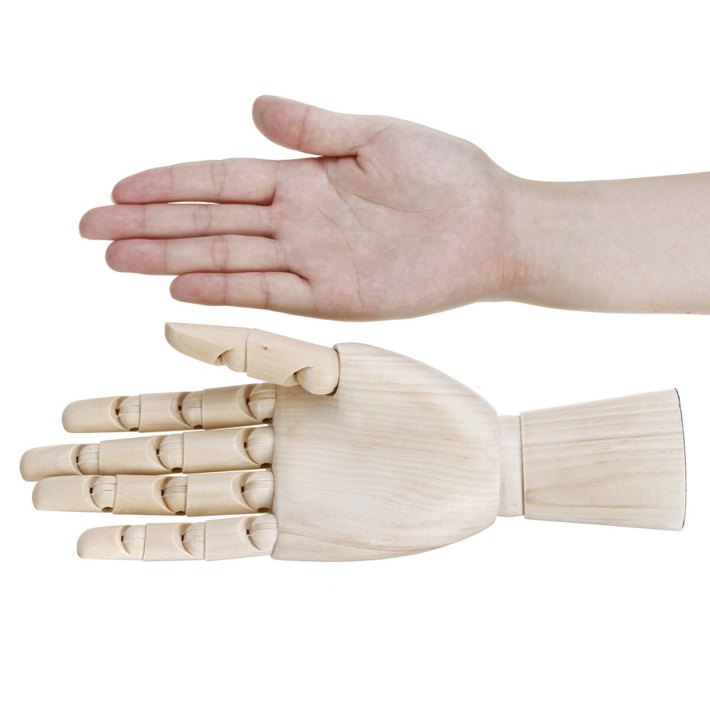 7/8/10/12 Inch Wooden Hand Body Artist Medical Model Flexible Jointed ...