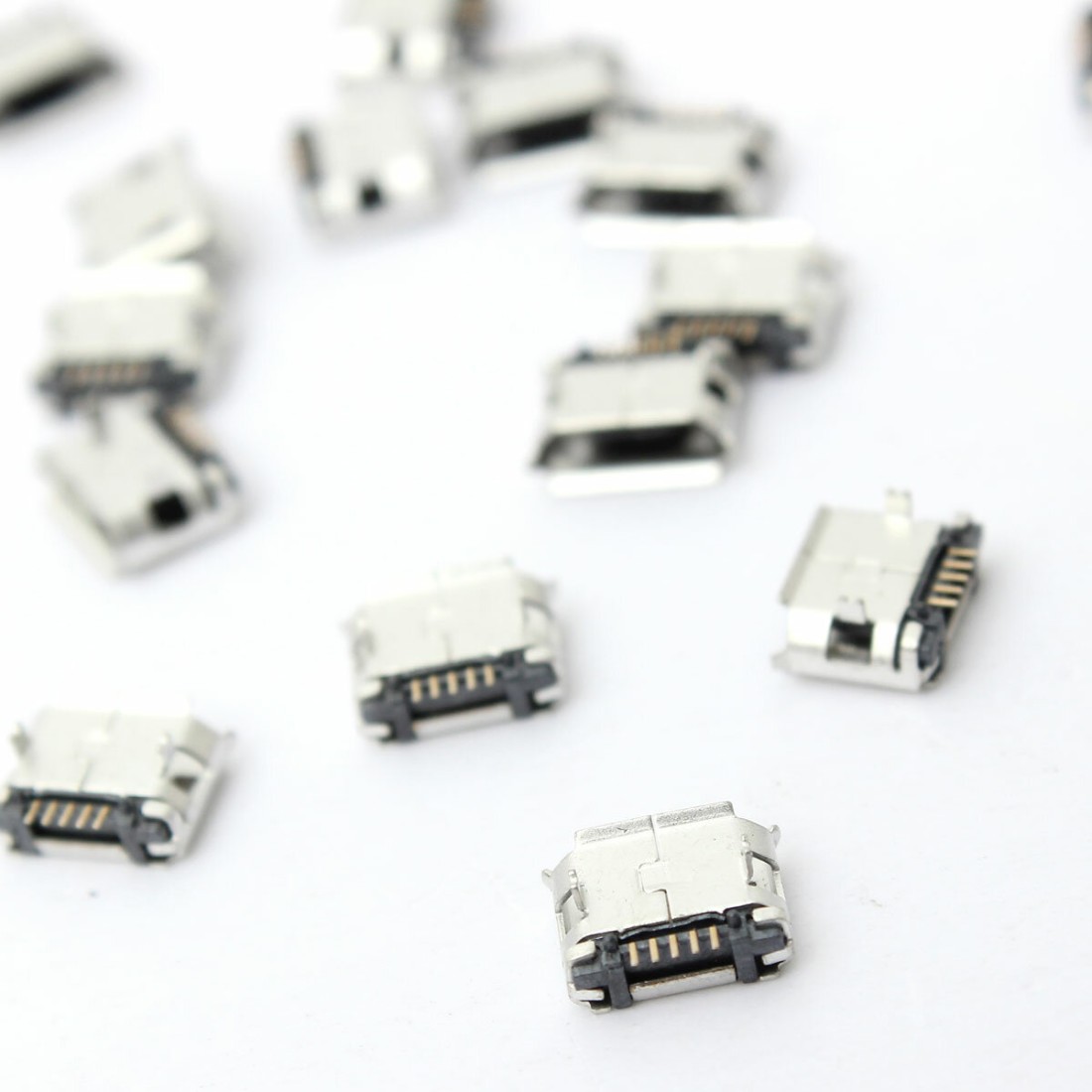 20Pcs Micro USB Type B Female Socket 5 Pin SMT SMD DIP Jack Connector Port