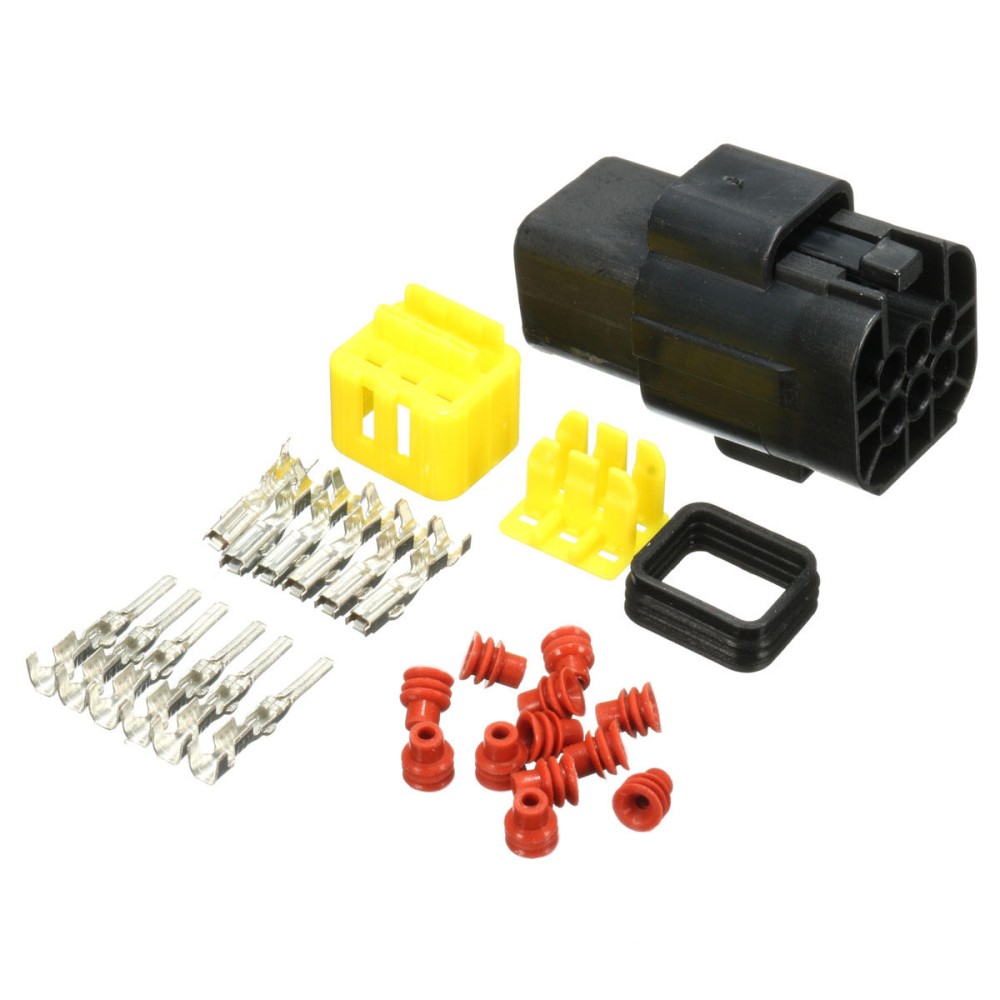 6Pin Waterproof Electrical Wiring Multi Connectors Male Female ...