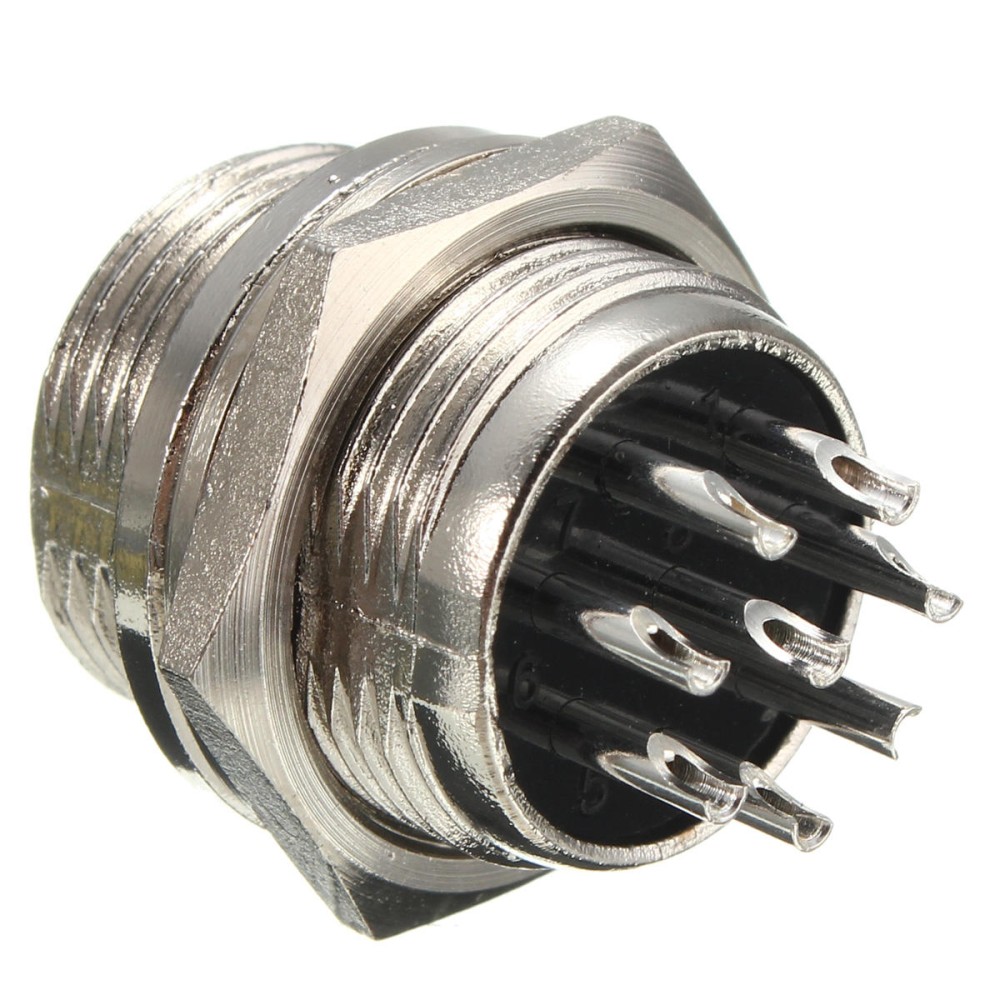 M16 2/3/4/5/6/7/8 Pin Screw Type Electrical Aviation Plug Socket ...