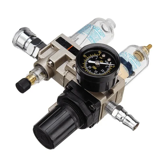 150Psi Manual Pneumatic Air Pressure Filter Regulator Compressor Oil ...