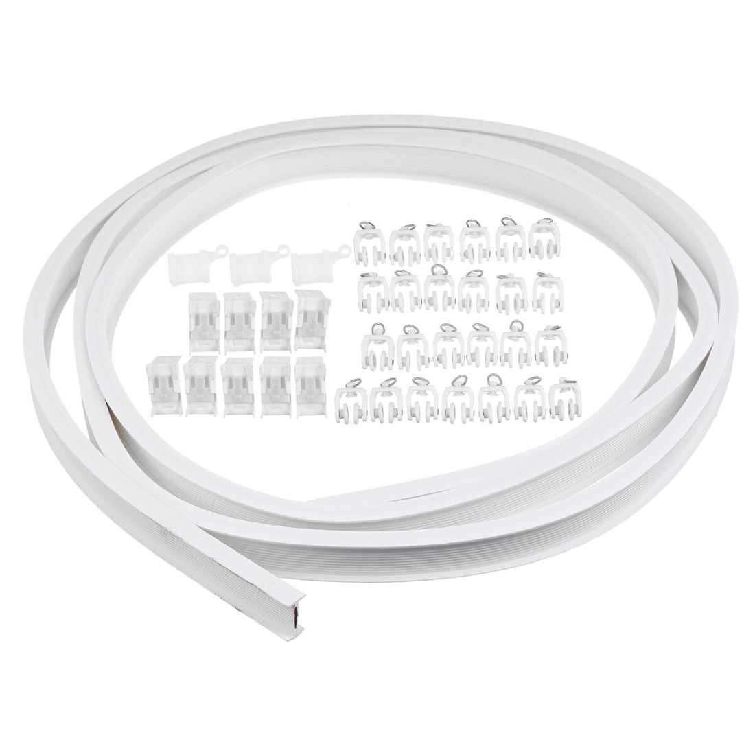 3M Flexible Ceiling Curtain Track Bendable Window Rod Rail Straight ...