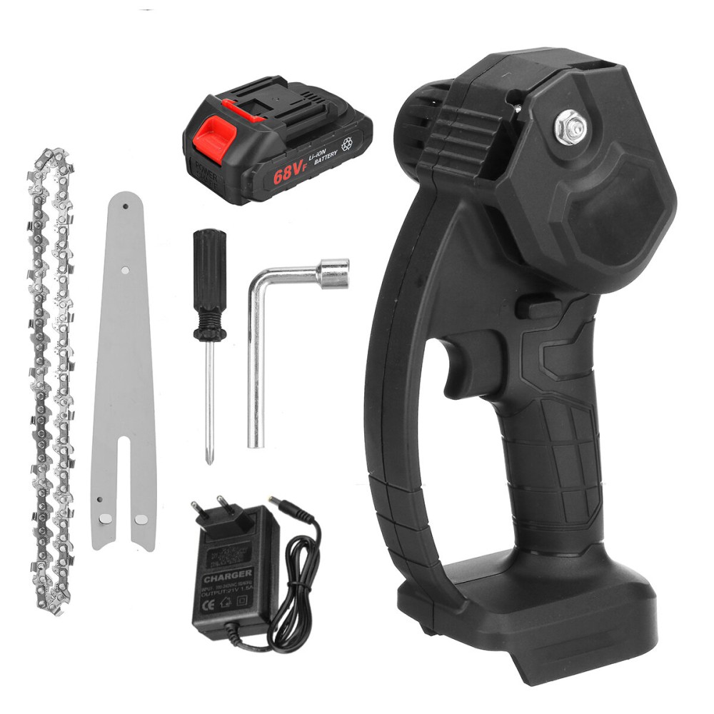 6 Inch Cordless Electric Mini Chainsaw Rechargeable Wood Cutter Chain ...