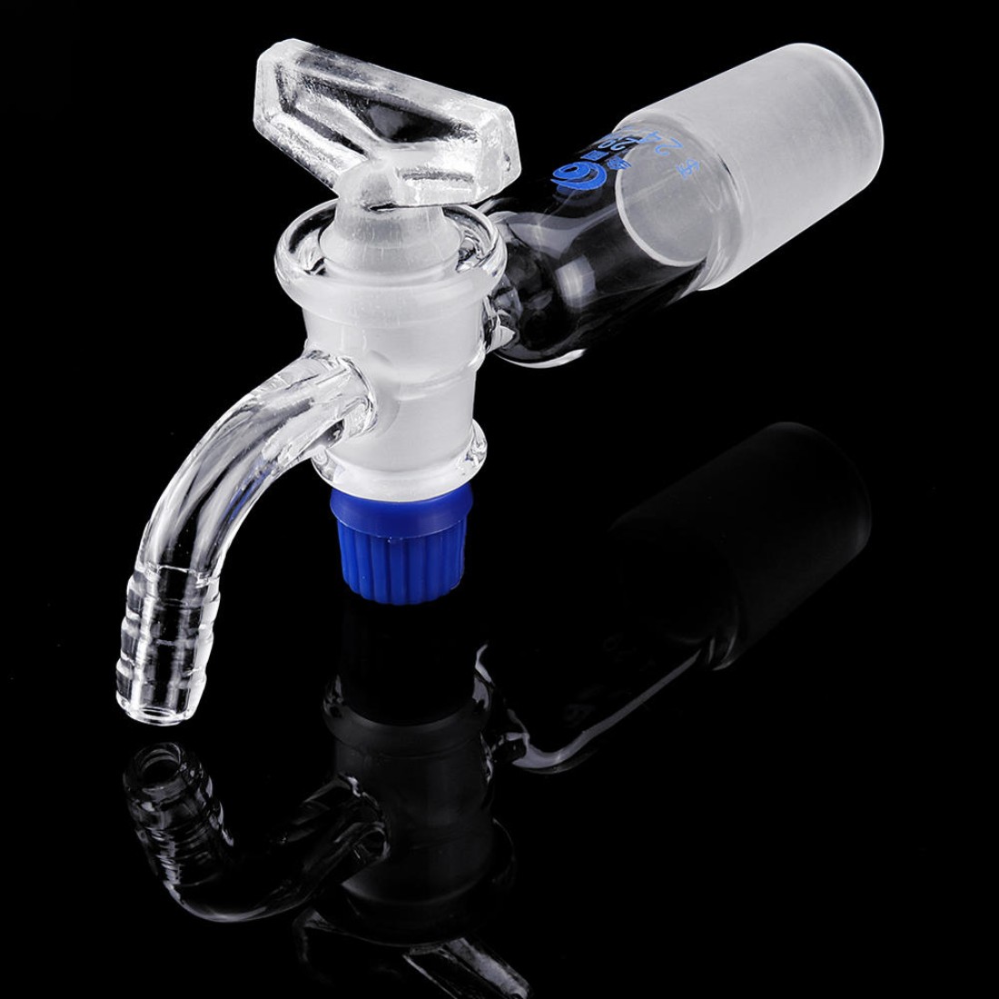 24/29 Glass Adapter Vacuum Flow Control Adapter with Glass Stopcock ...