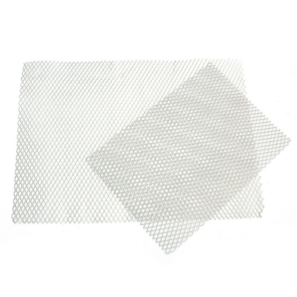 A5 A4 Size Aluminum Mesh Sheets Diamond Mesh Expandable Metal Raised ...
