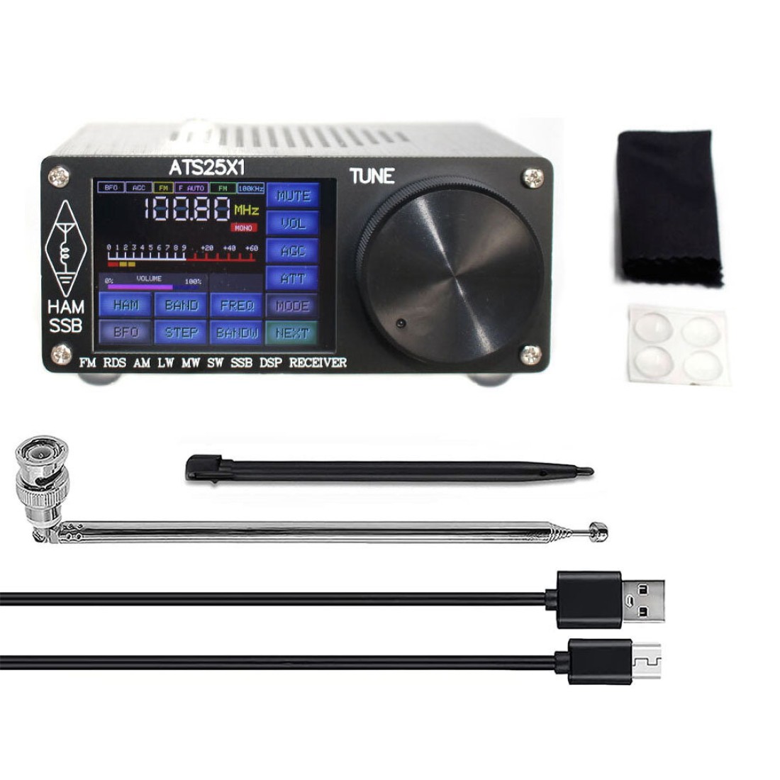 Upgraded ATS25X1 2.4Inch Touch Screen Si4732 Chip All Band Radio ...
