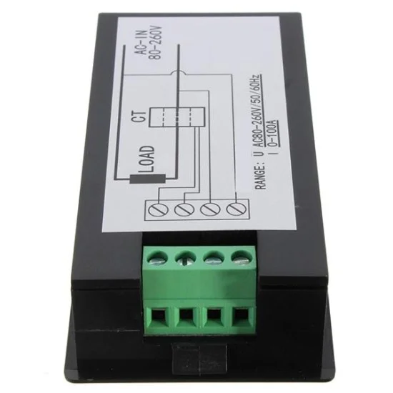 100A 22000W Power Monitor Module AC Meter Panel 45-65Hz Test Voltage AC ...