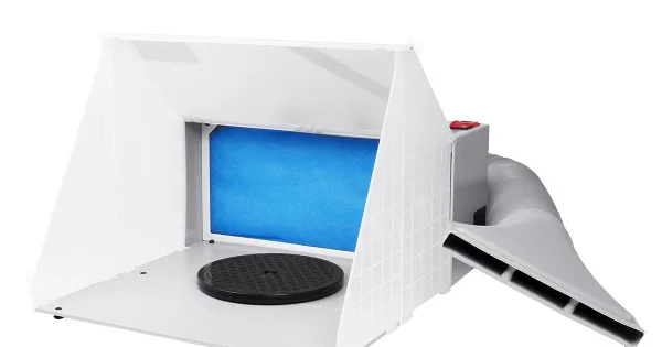 Portable Hobby Airbrush Paint Spray Booth Kit Exhaust Filter Extractor ...