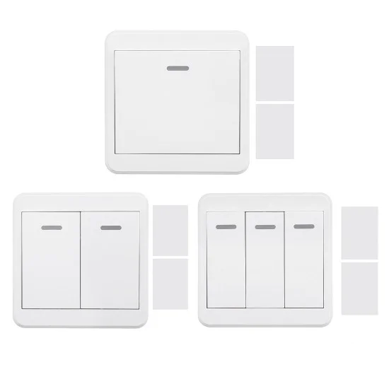 1/2/3 Way Push Button Switch Remote Control Switch 86 Wall Panel 315MHz ...