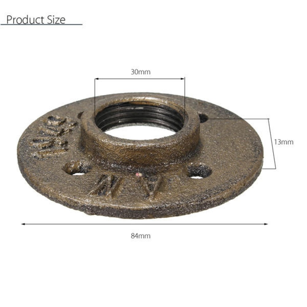1 Inch Malleable Threaded Floor Flange Iron Pipe Fittings Wall Mounted ...