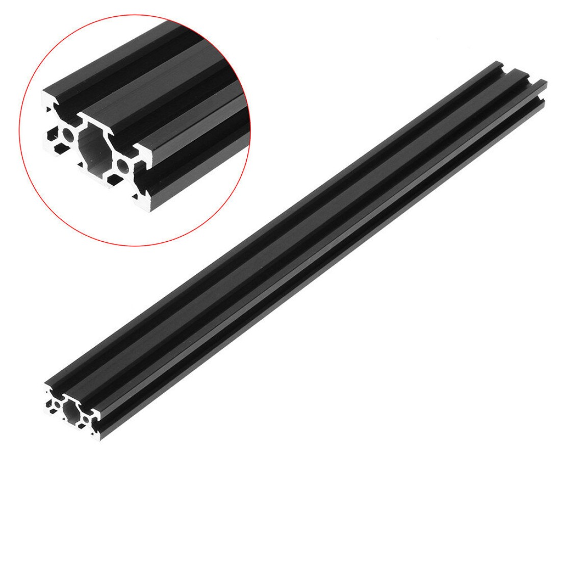 100-1000mm Black 2040 V Aluminum Profile Extrusion Frame for CNC Tool DIY