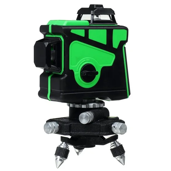 12 Line Rotary Laser Level Green Light 3D Cross Laser Self Leveling ...