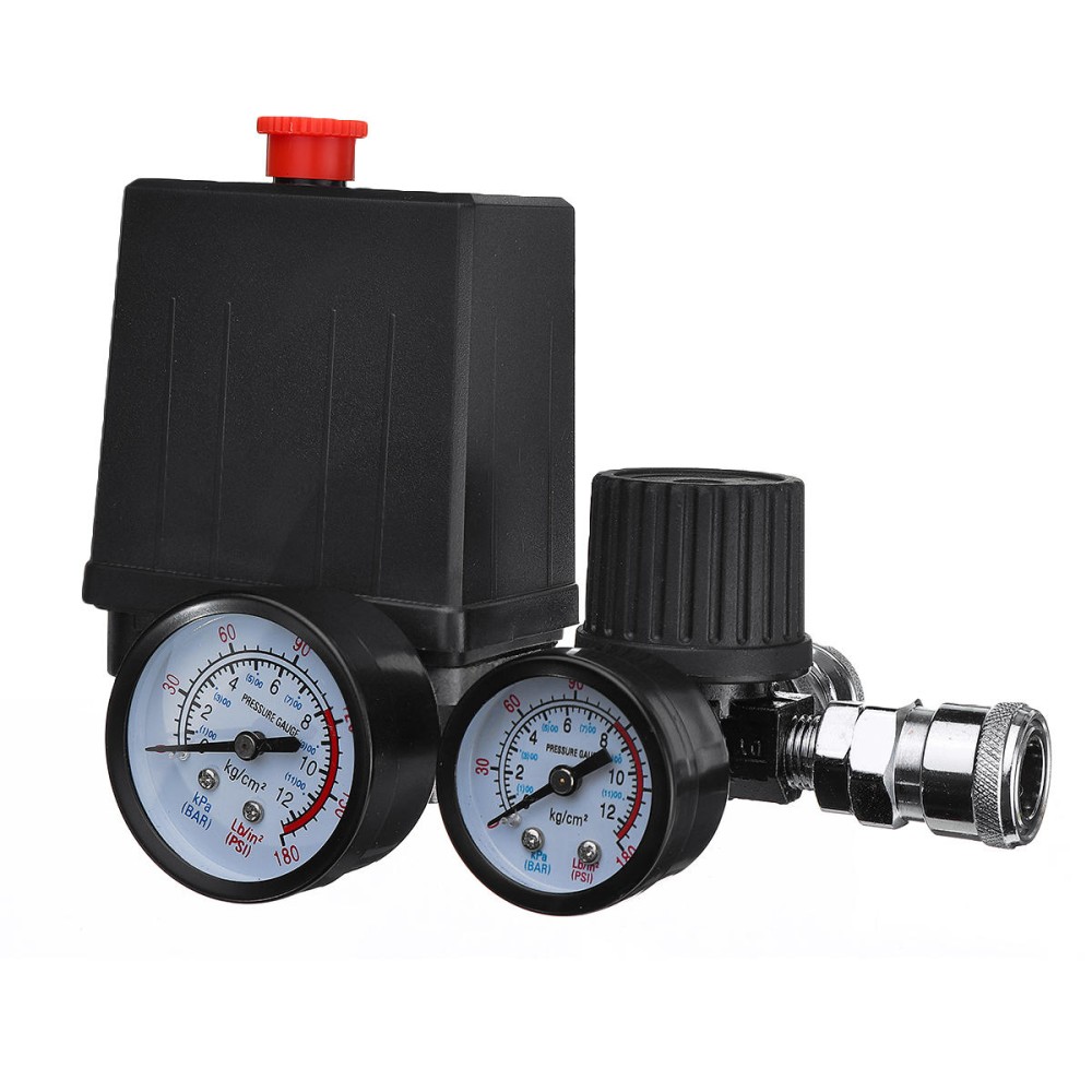 220V/380V Air Compressor Pressure Switch Control Valve Regulator Gauges ...