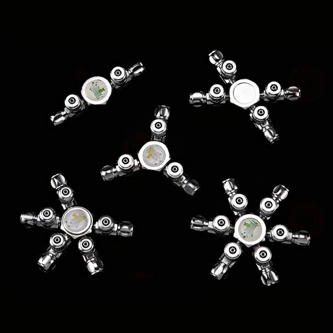 2/3/4/5/6 Way Aquarium Brass CO2 Splitter Tri- Regulator Connectors CO2 ...