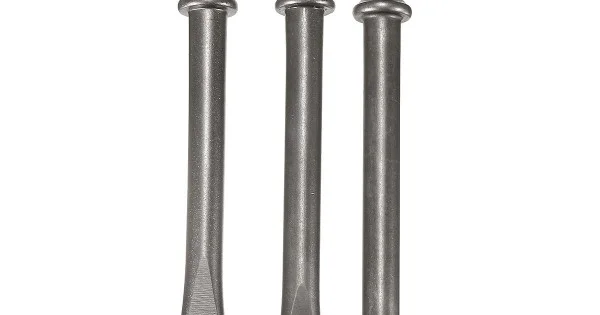 3 Pcs 7inch Length Air Hammers Punch Chipping Chisel Set Round Bar Tool ...