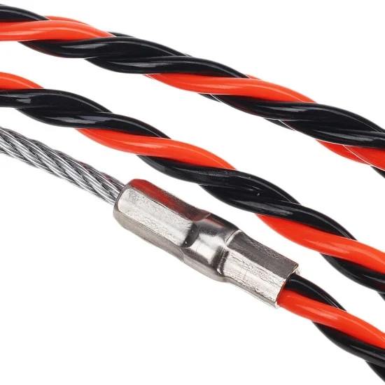 5-50m Electric Spiral Cable Push Puller Conduit Snake Cable Rodder Fish ...