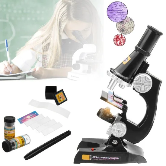 Children's Kids Junior Microscope Science Lab Set with Light ...