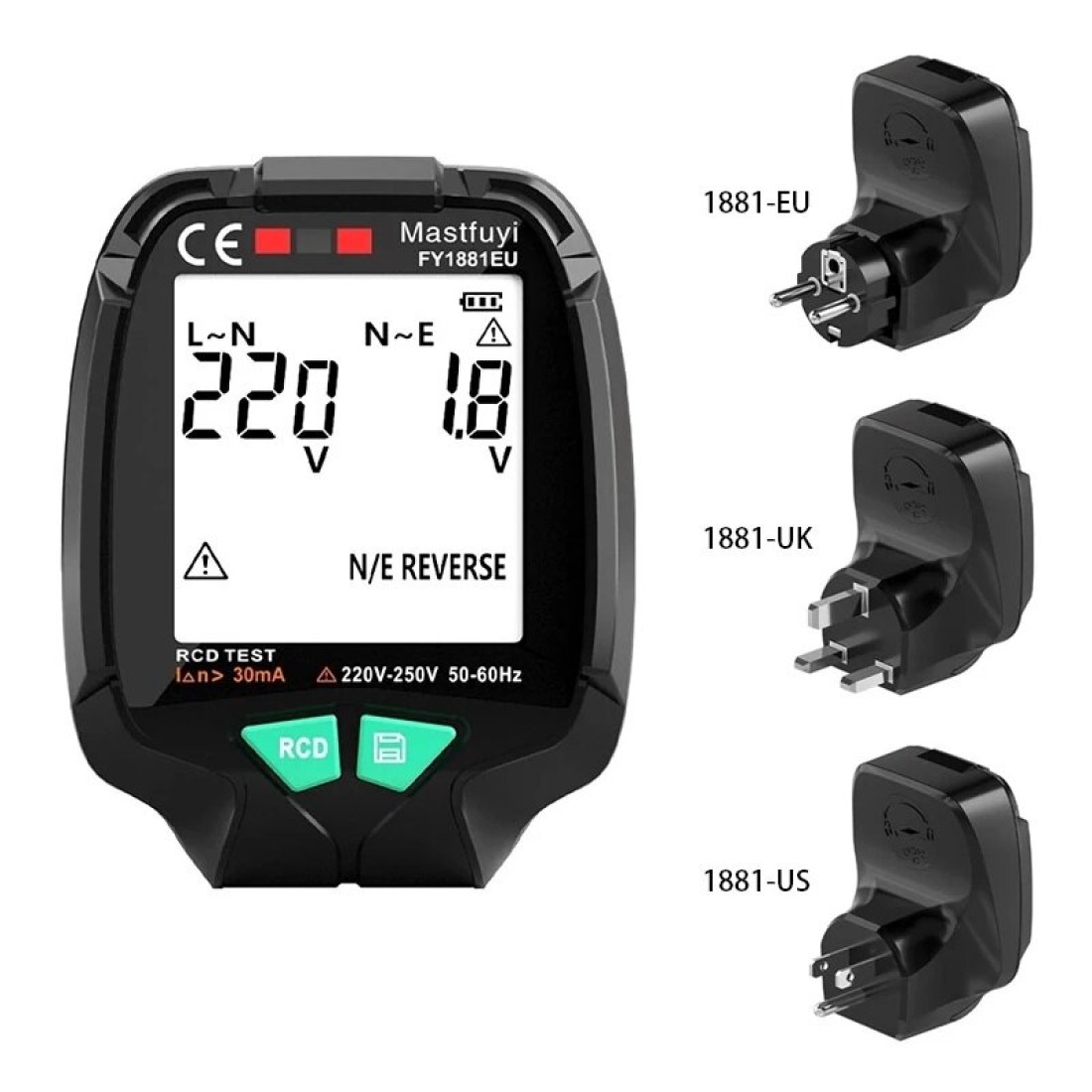 FY1881 30V-250V Digital Smart Socket Tester Voltage Test Socket Tester ...