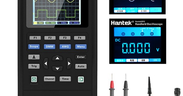 3in1 Digital Oscilloscope+Waveform Generator+Multimeter Portable 2USB ...