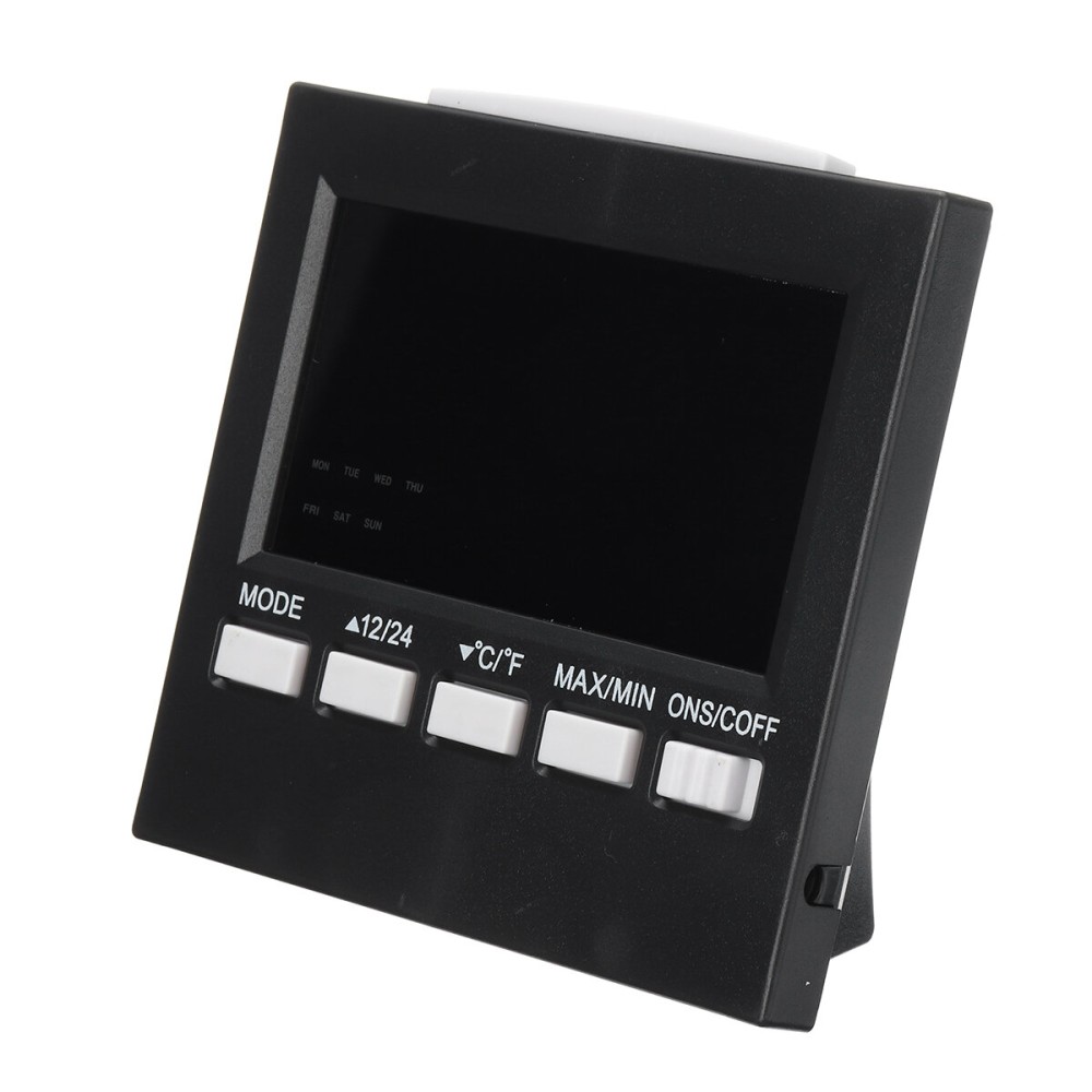 LED Digital Alarm Clock Temperature Humidity Weather Color Display With ...