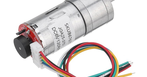 25GA370 DC 6V Micro Gear Reduction Motor with Encoder Speed Dial Reducer