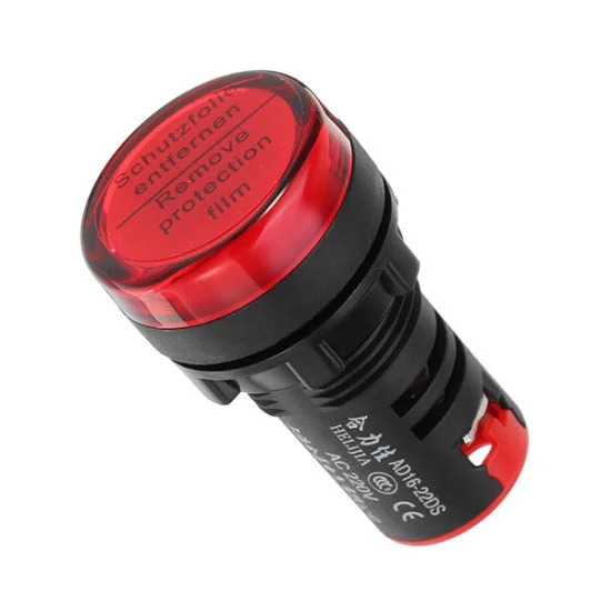 AD16-22DS AC220V 22mm Indicator Signal Light Lamp Panel Mount LED Power ...