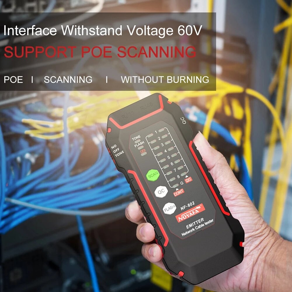 NF-802 Multi-function Network Cable Tester Tracker RJ11 RJ45 CAT5 CAT6 ...