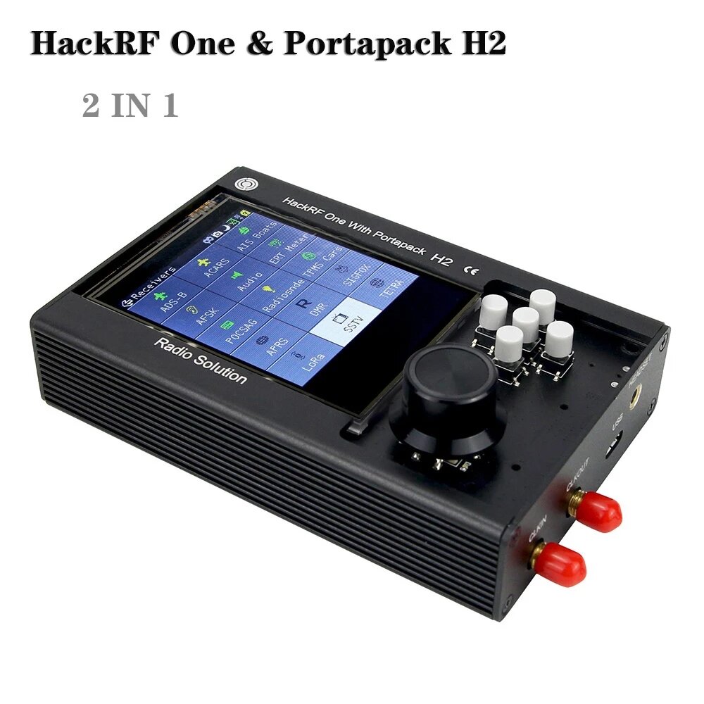 New PortaPack H2 And HackRF One SDR Software Defined Radio 1MHz-6GHz Assembled with Antennas ...
