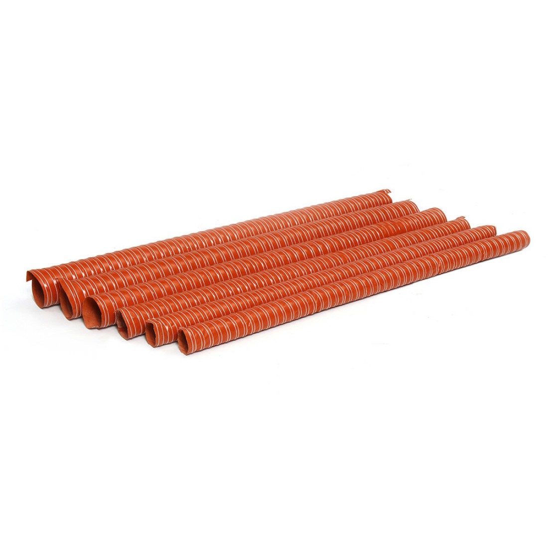 Orange Air Ducting Pipe Flexible Silicone Hose Hot And Cold Cooling ...