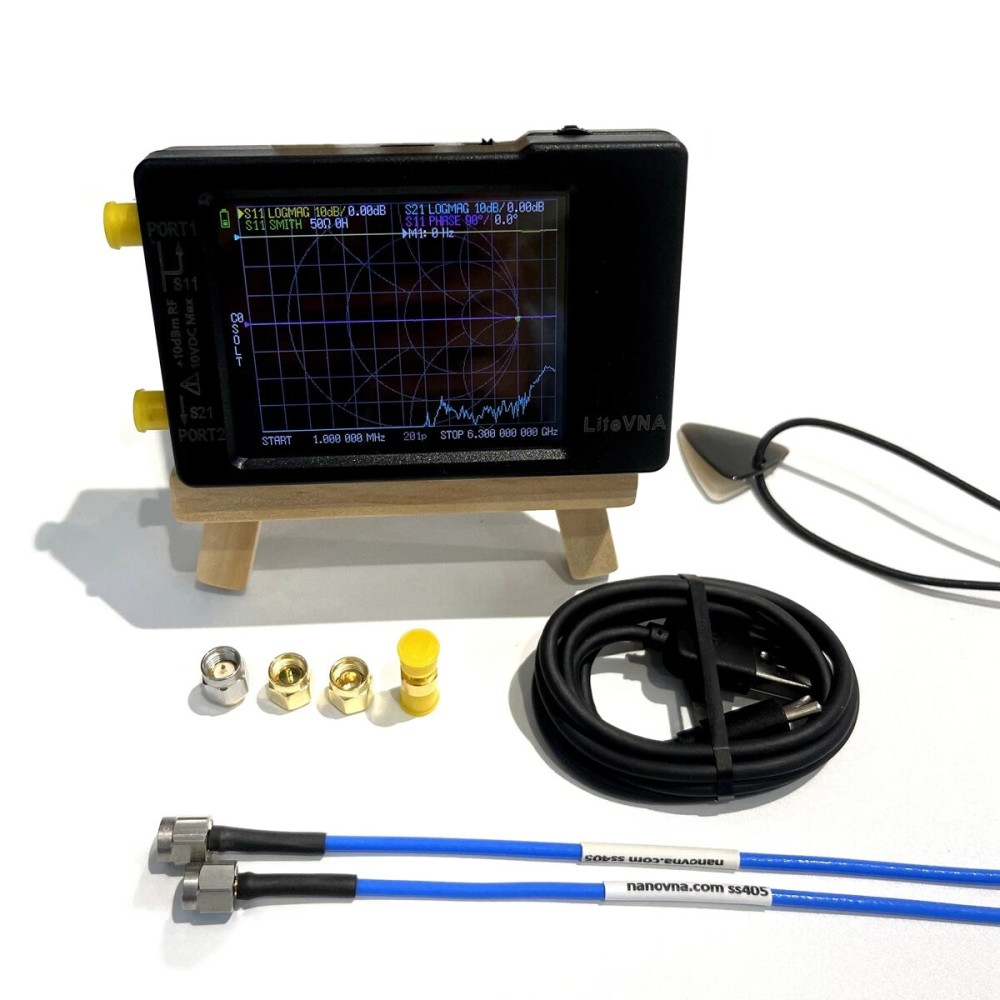 Original 50kHz ~ 6.3GHz LiteVNA 2.8inch Display Vector Network Analyzer ...