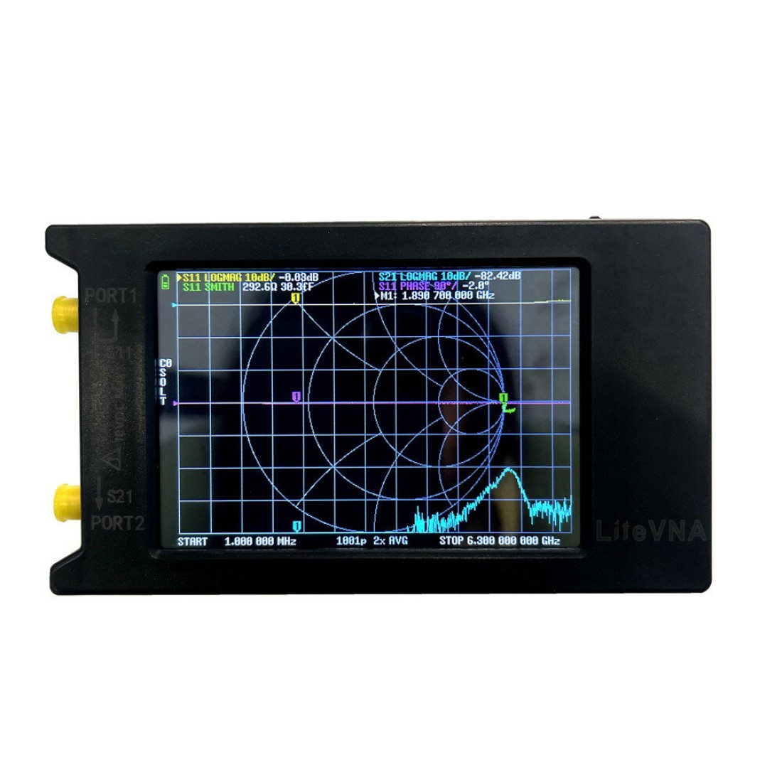 Original Hugen 50kHz-6.3GHz LiteVNA 2.8inch/3.95inch Display Vector ...