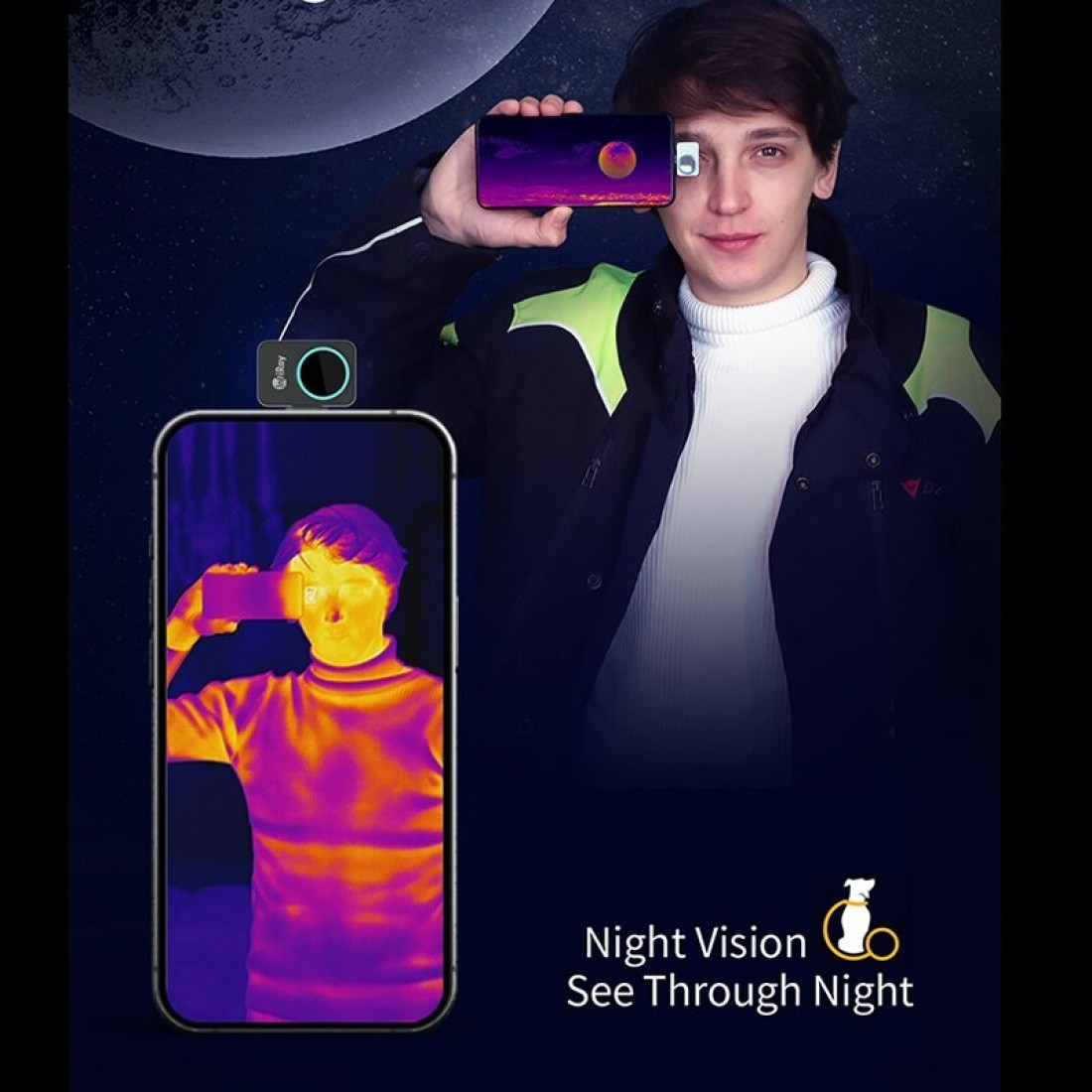 P2 Thermal Imager IR Sensor Resolution 256*192 Mobile Phone Infrared ...