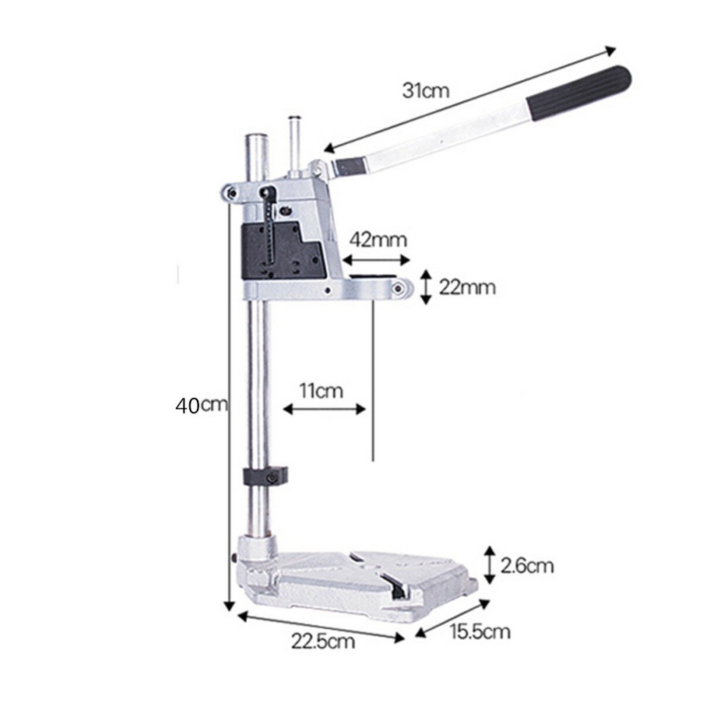 Plunge Power Drilling Stand Holder Bench Pillar Pedestal Clip + Drill ...