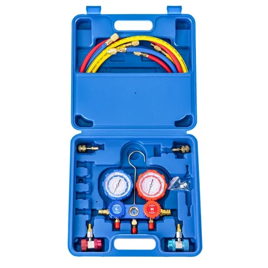 TS-VP1&VP2 3Way AC Diagnostic Manifold Gauge Set Fits R12 R22 R134A ...