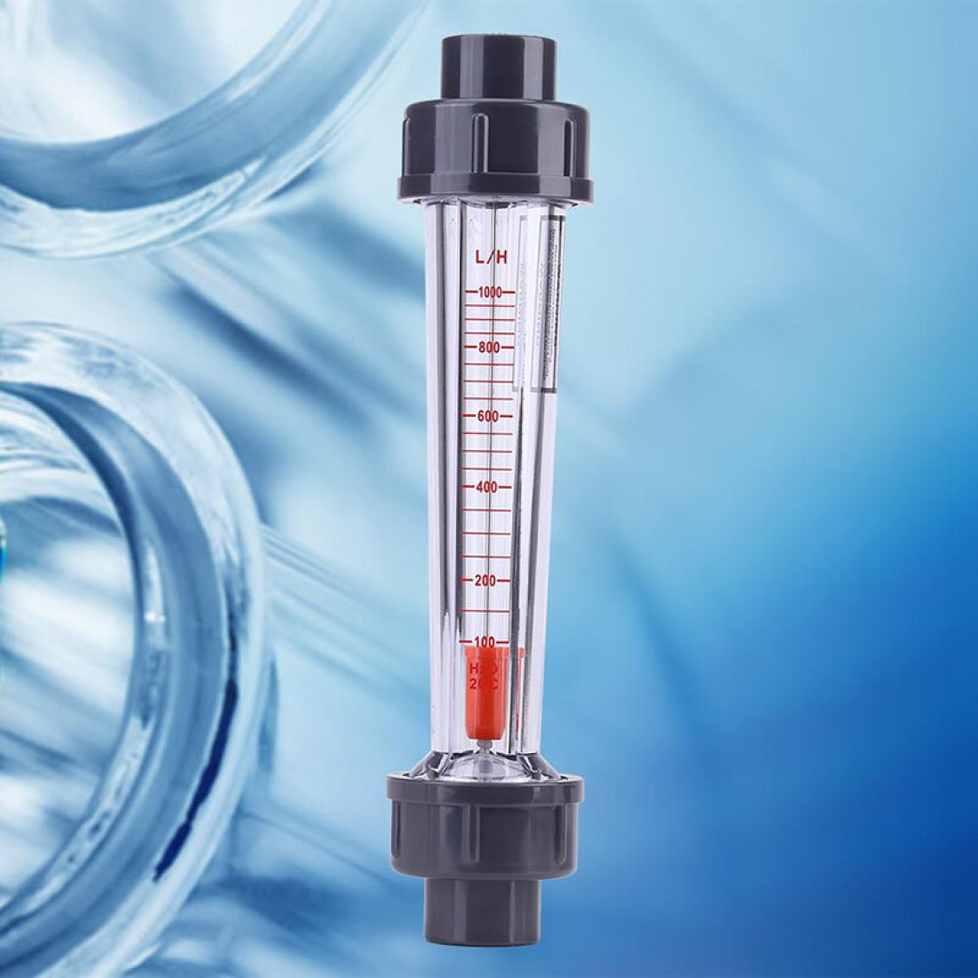 Water Flow Meter LZS-15 Plastic Tube Type Flowmeter 100-1000L/H Water ...