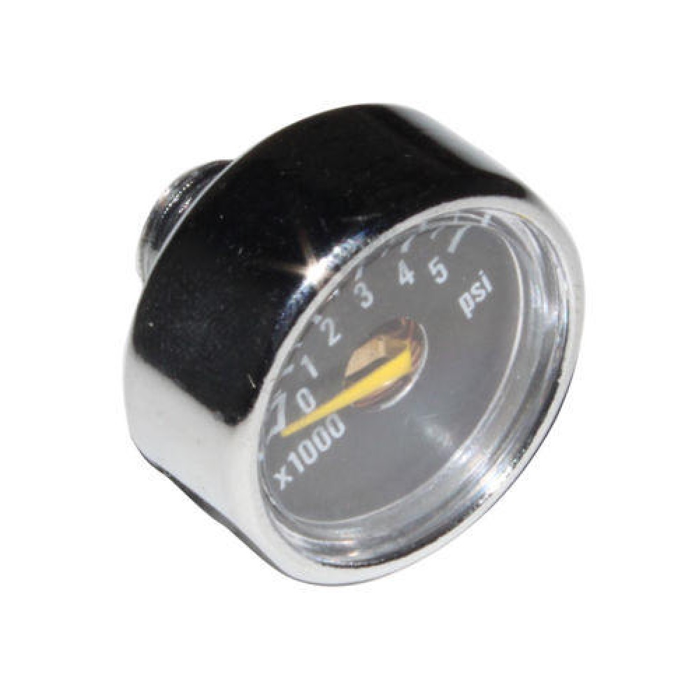 Micro Gauge 1 inch 25mm 0 to 5000psi High Pressure for HPA Paintball ...
