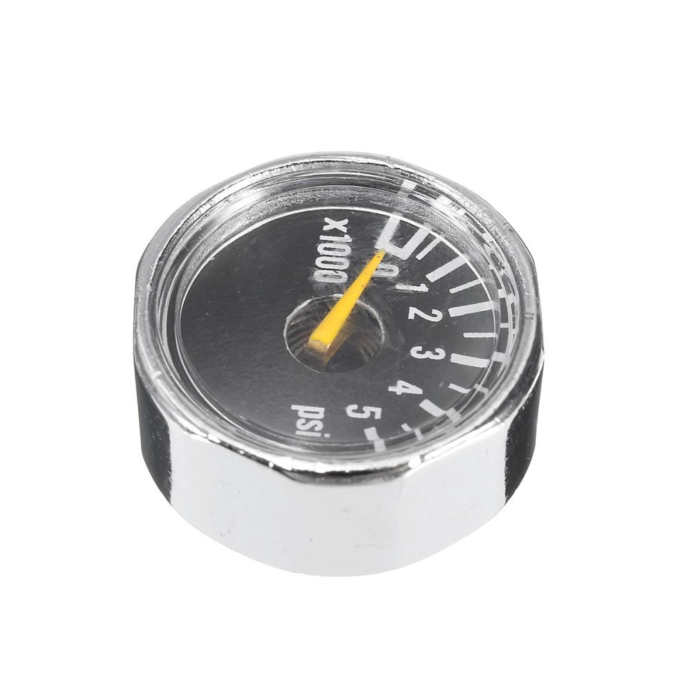 Micro Gauge 1 inch 25mm 0 to 5000psi High Pressure for HPA Paintball ...