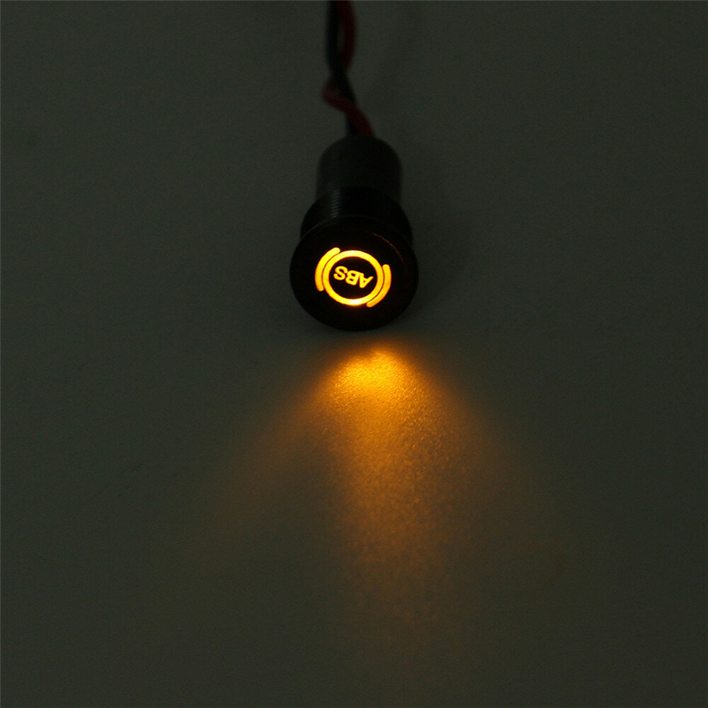 12 8mm LED Dash Panel Warning Light Indicator Lamp With Line And Symbol ...