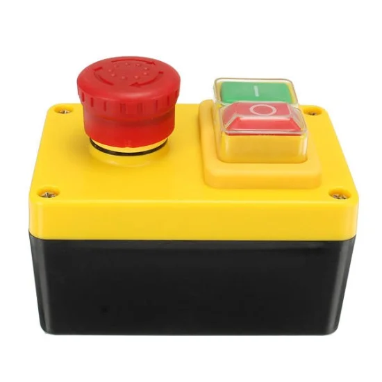 230V 19A NVR Motor Stop Start And Emergency Stop Switch 5 Pins For ...