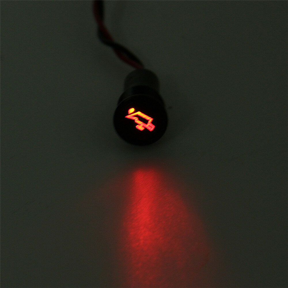 Universal 12V 14mm Waterproof LED Dash Panel Warning Light Metal ...