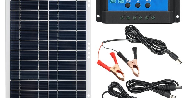 30W Solar Panel Kit 12V 10A Battery Charger Controller Caravan Boat Outdoor
