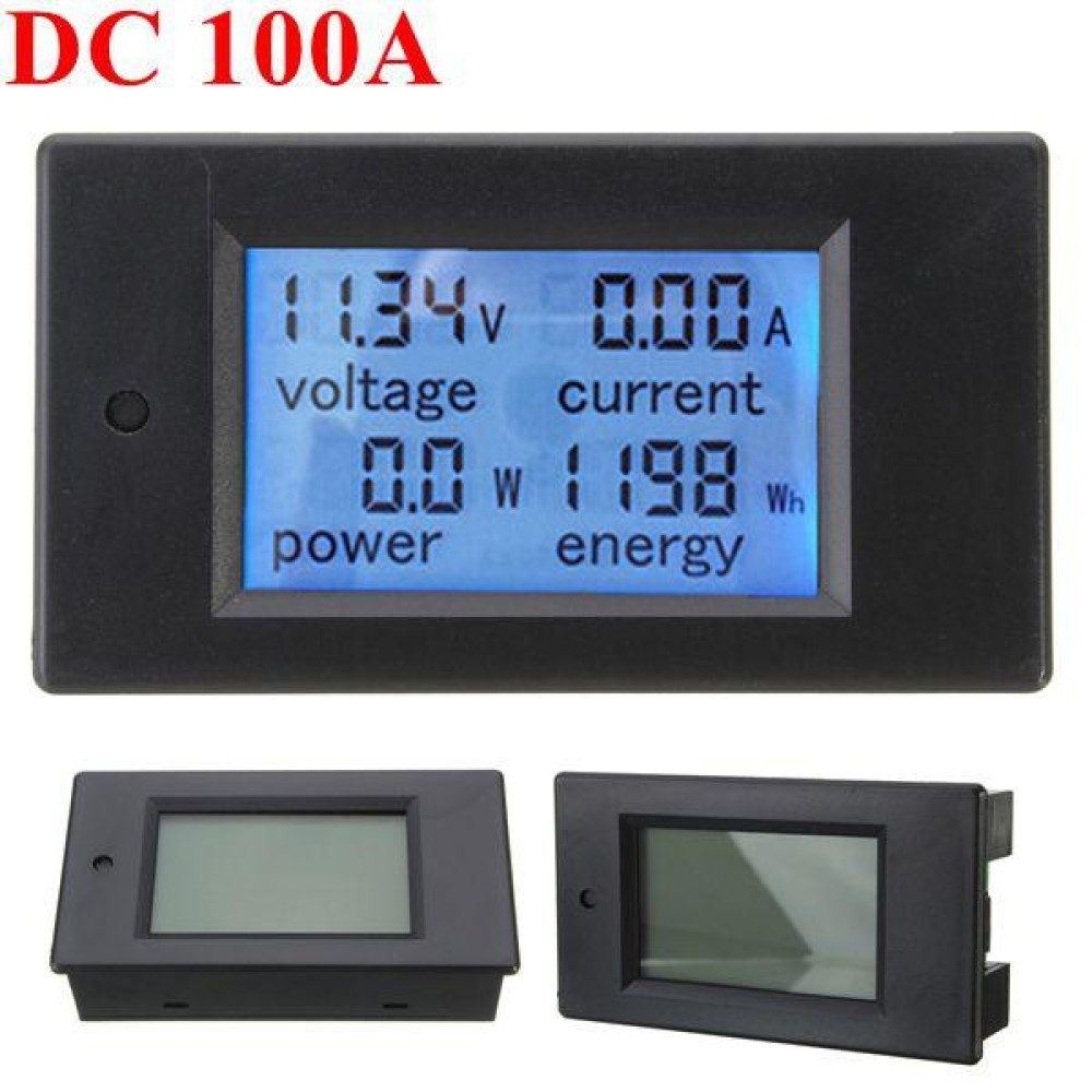 100A DC Digital Multifunction Power Meter Energy Monitor Module Volt ...