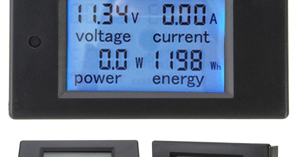 100A DC Digital Multifunction Power Meter Energy Monitor Module Volt ...