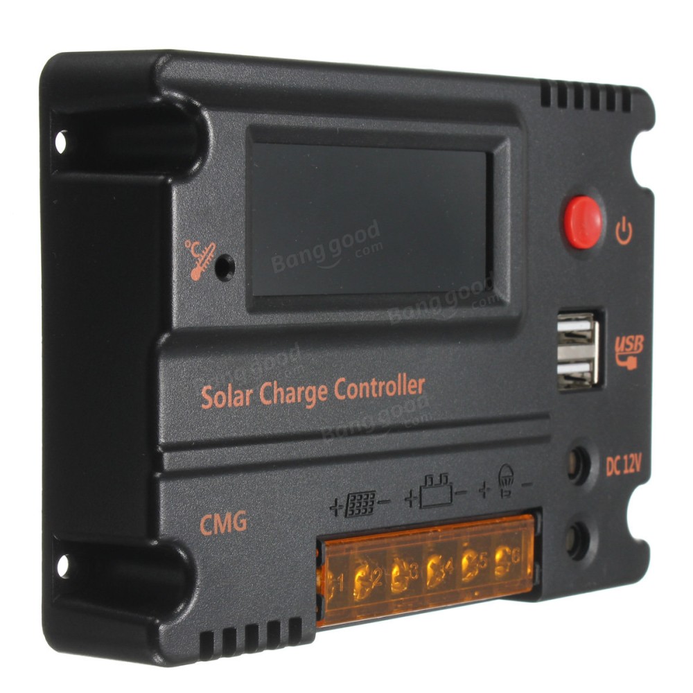 CMG-2420 20A 12V-24V LCD Display PWM Solar Panel Regulator Charge ...