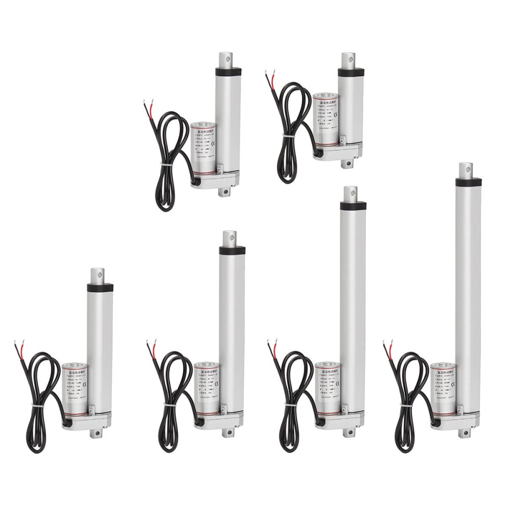 750N 12V 2/4/6/8/10/12 inch Linear Actuator Adjustable Actuator Tor ...