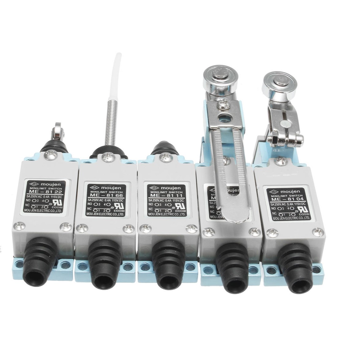 10 Types 250VAC Limit Switch IP65 Adjustable Actuator Roller Arm Rod ...