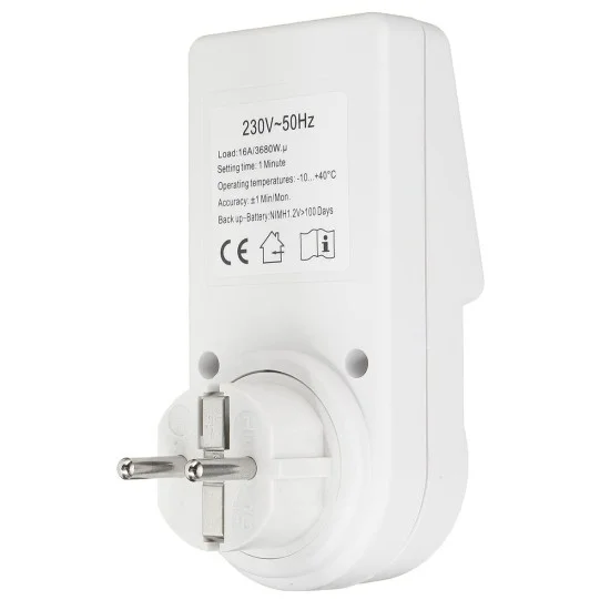 120V Digital Programmable 12/24 Hour Timer LCD Plug-in Wall Socket ...