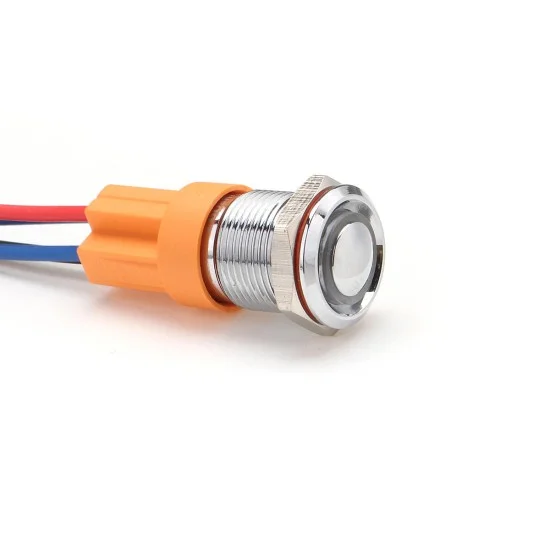 12V-24V 4Pin 12mm Metal ON/OFF LED Push Button Switch Wiring Harness ...