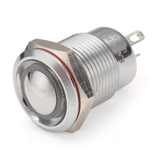 12V-24V 4Pin 12mm Metal ON/OFF LED Push Button Switch Wiring Harness ...